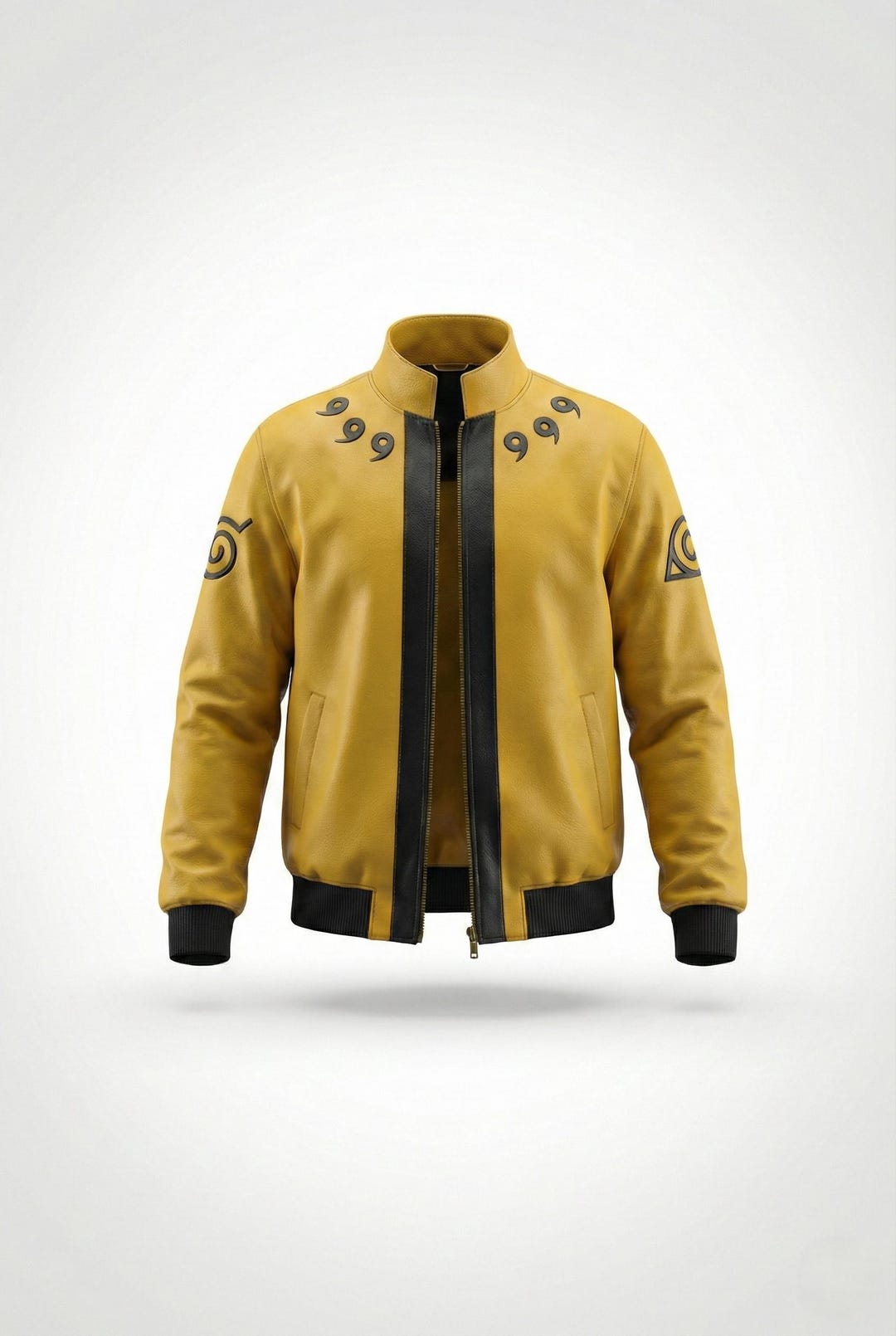 Yellow Sage Ninja Real Leather Bomber Jacket – Unisex Anime Cosplay - Etsy