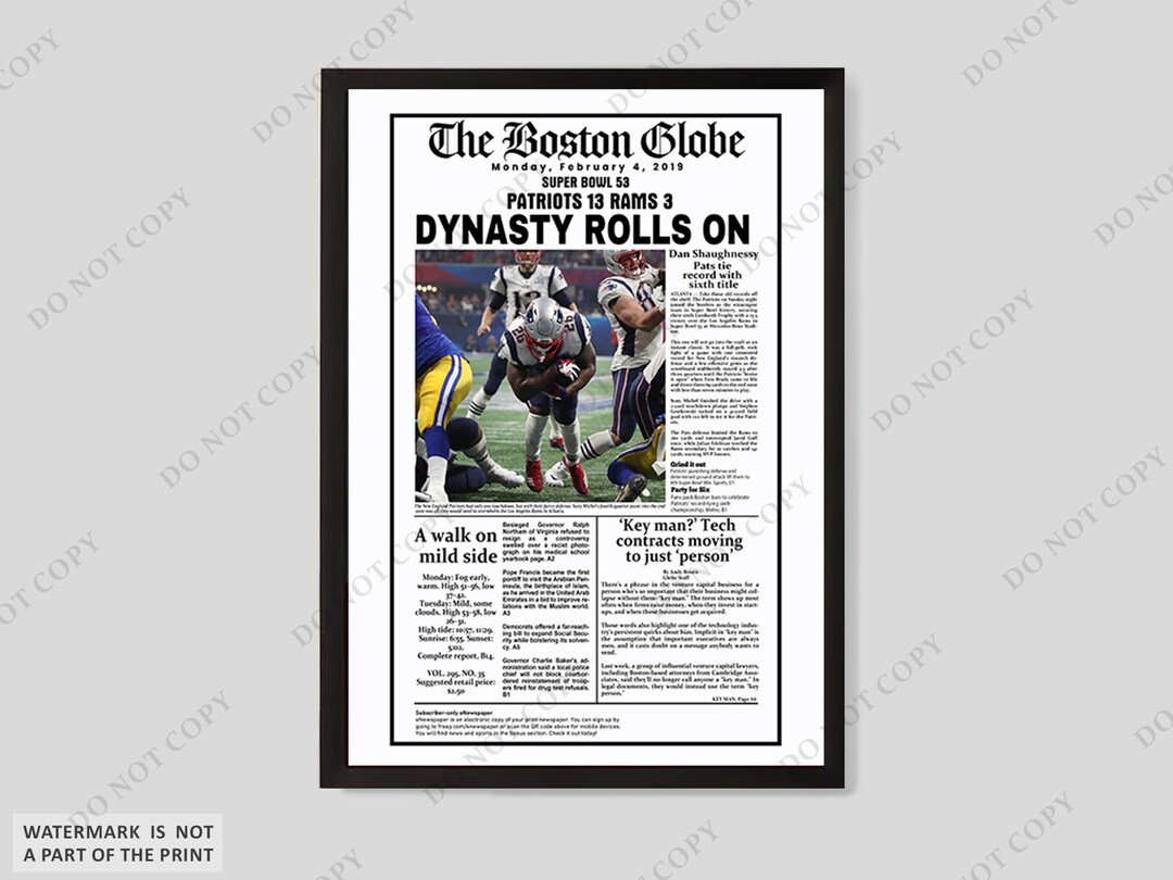 2019 New England Patriots "dynasty" Super Bowl Champions Framed ...
