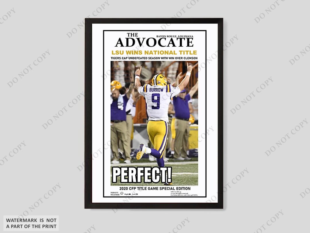 LSU National Champions Newspaper Poster - Framed Option Available - Etsy
