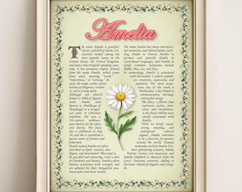 Amelia Name Print Download - Etsy