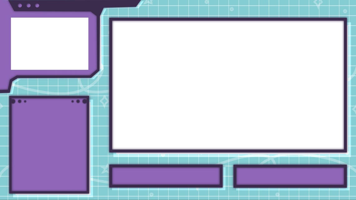Cute Anime School Stream Layout, Overlay for Streamers, Baby Blue ...