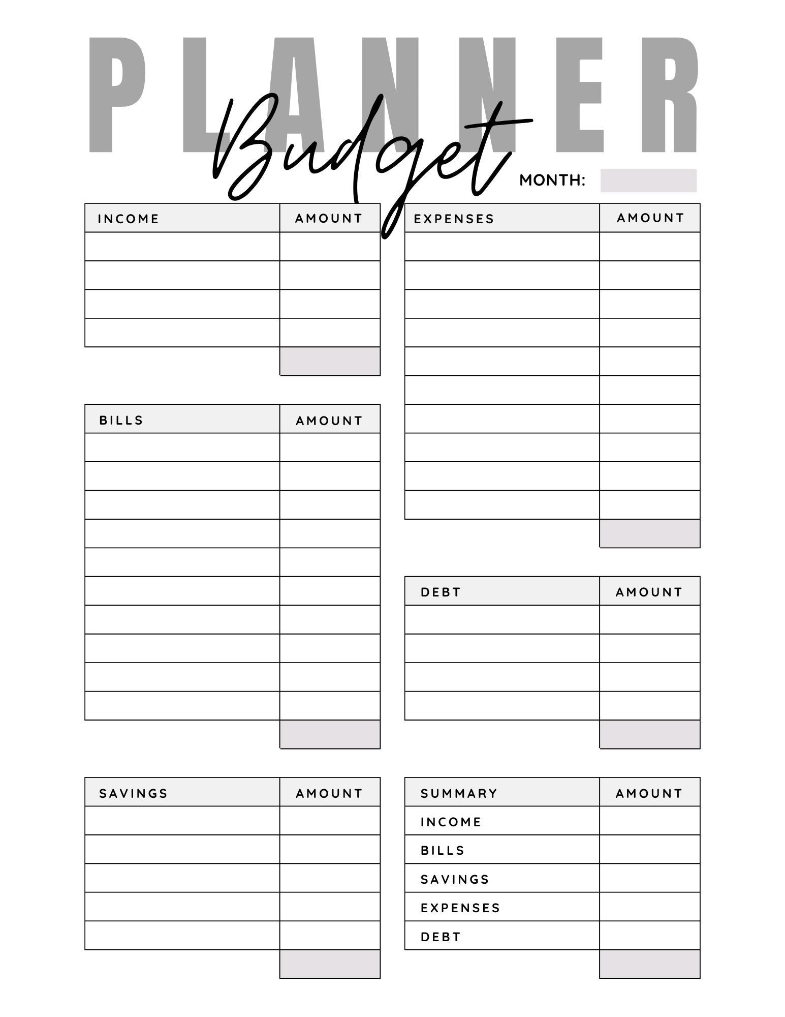 Budget Sheet, Monthly Budget, Finance Sheet, Printable Budget Sheet ...