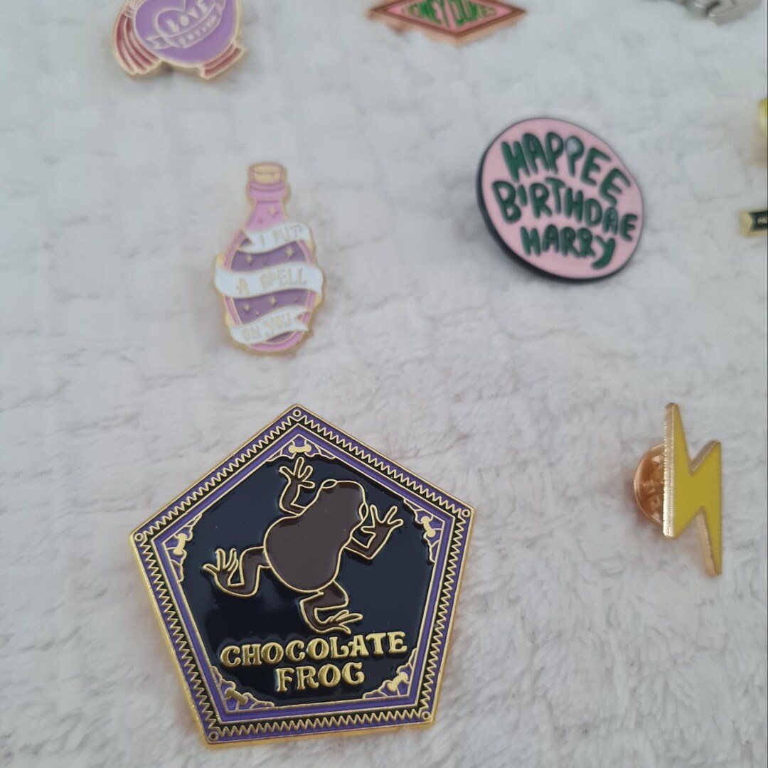 Cute Wizard-inspired Enamel Pin – Magic Potion, Chocolate Frog ...