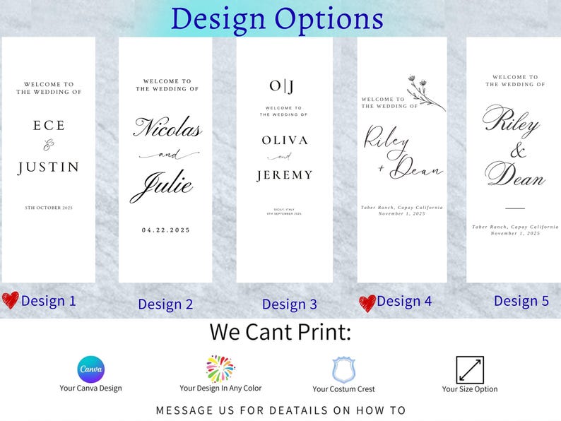 Personalized Linen Welcome Sign, Wedding Bridal Shower Banner, Elegant ...
