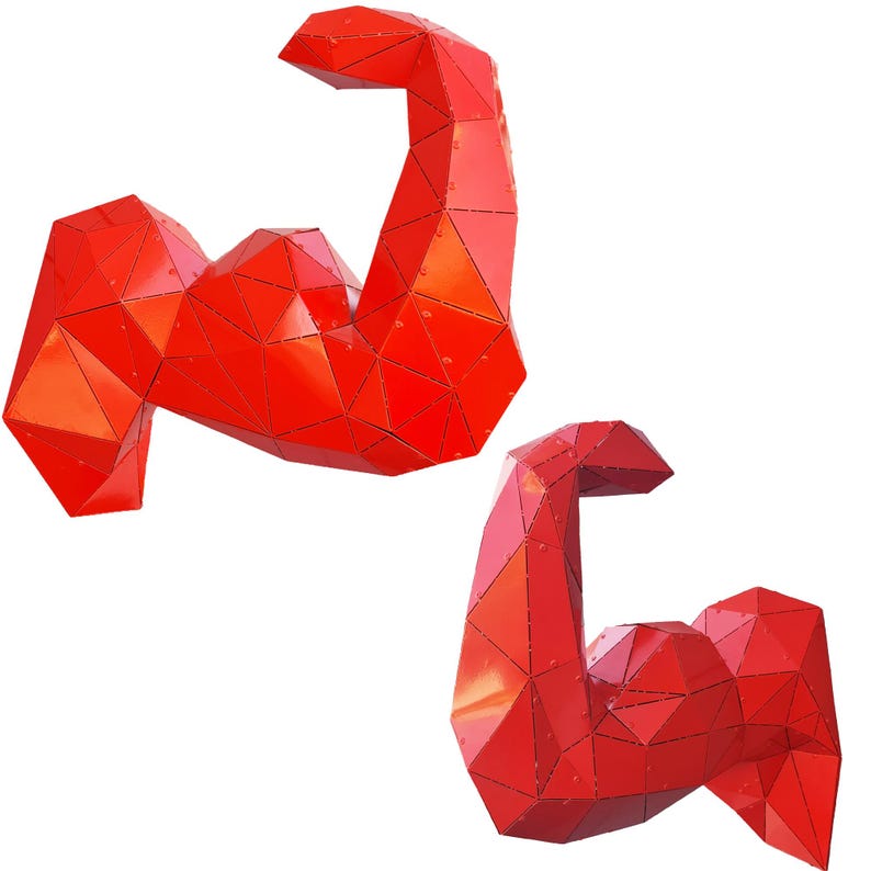 3D Metal Biceps Wall Decor, Muscle Arm Sculpture, Gym Wall Art, Fitness ...