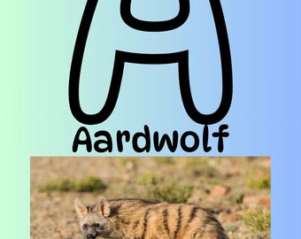 Animal Alphabet Flashcards,cute Animal Alphabet Educational Learning ...