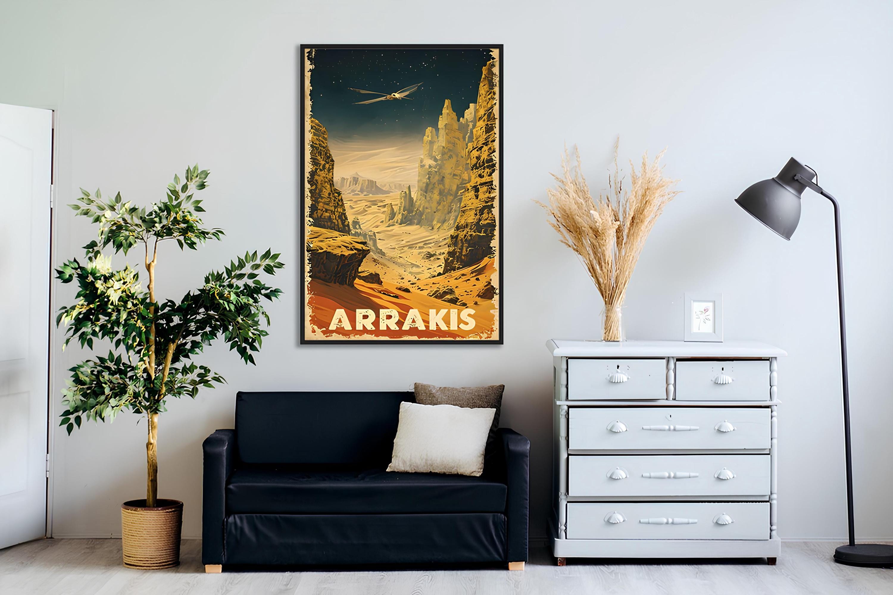 Arrakis From Dune Poster Including Ornithopter - Wall Art - Poster Art ...