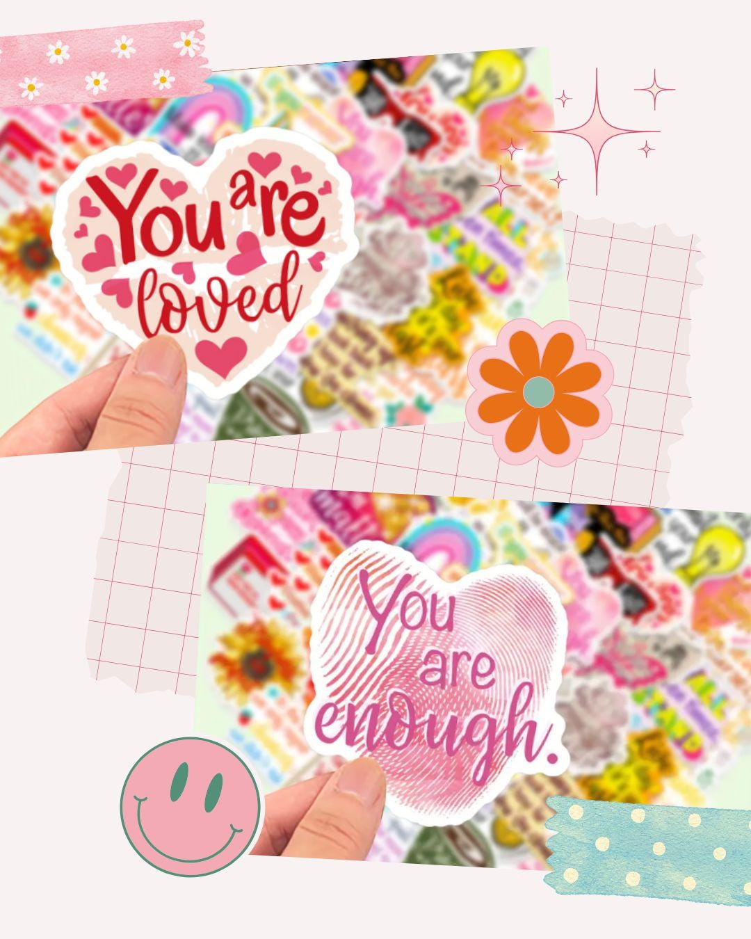 50 Positive Affirmation Stickers – Motivational Vinyl Decals for ...