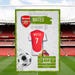 Editable Arsenal Football Birthday Invitation | Digital Soccer Party ...
