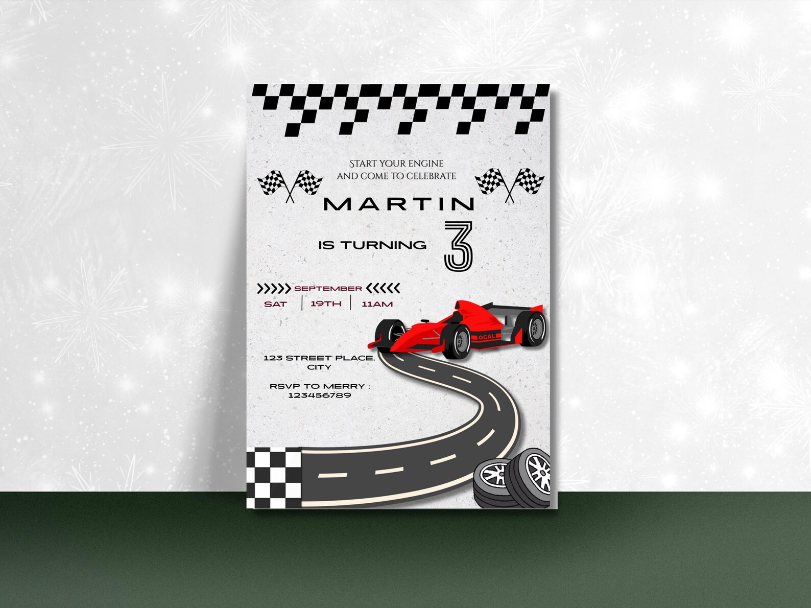 Formula One Birthday Invitation: Race Car Party (digital) - Etsy