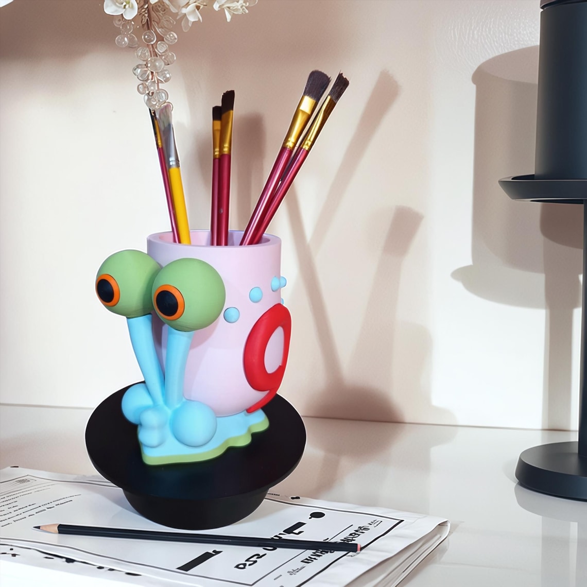 3D Printed Gary Snail Pen Holder: Spongebob Desk Organizer - Etsy