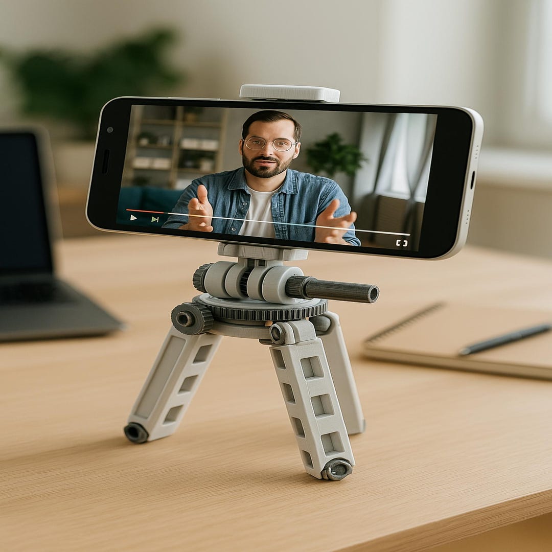 3D Printed Adjustable Phone Tripod Stand – Compact & Portable ...