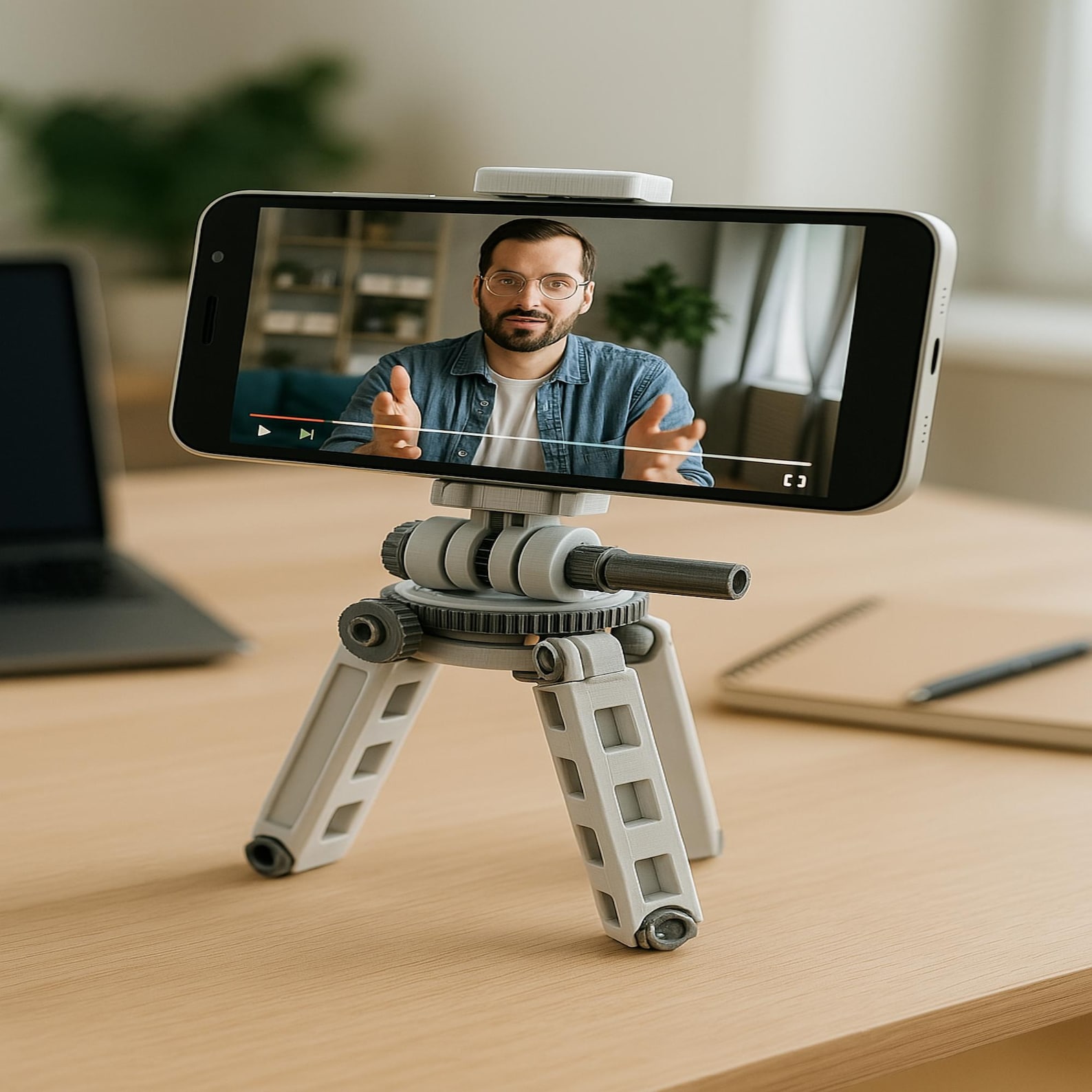 3D Printed Adjustable Phone Tripod: Compact Vlogging Stand - Etsy