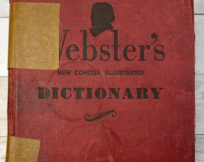1940 Webster's New Concise Illustrated Dictionary Vintage Book - Etsy