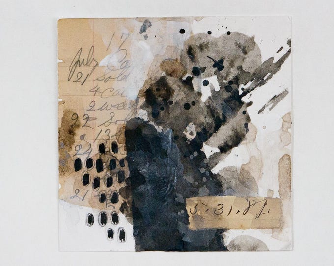 ICAD 2022 1/61 - Nicole Watson Art Original Artwork, Mixed Media Index Card a Day - Etsy