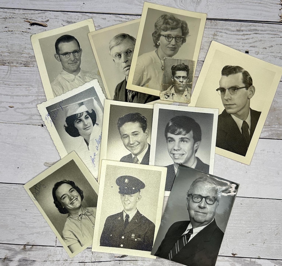11 - Vintage Headshot Photos - Sepia, B&W, Black and White, Antique ...