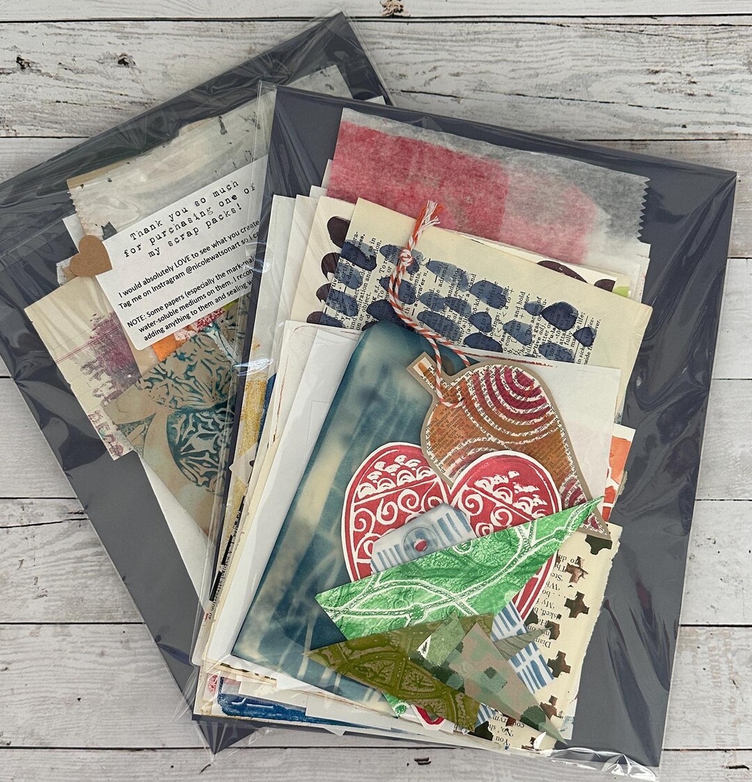 Scrap Packs + Bonus Vintage Ephemera - One of a Kind Artist Made - Etsy