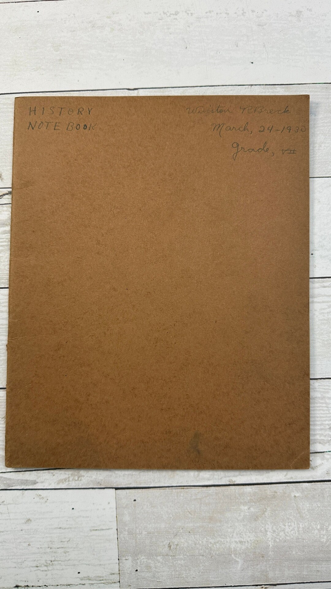 1930 History Vintage School Notebook Handwriting, Old, Antique, Journal ...