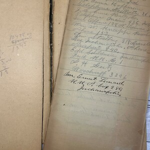 1917-18 Ledger - Unique Size, Beautiful Writing - Antique, Old, Vintage ...