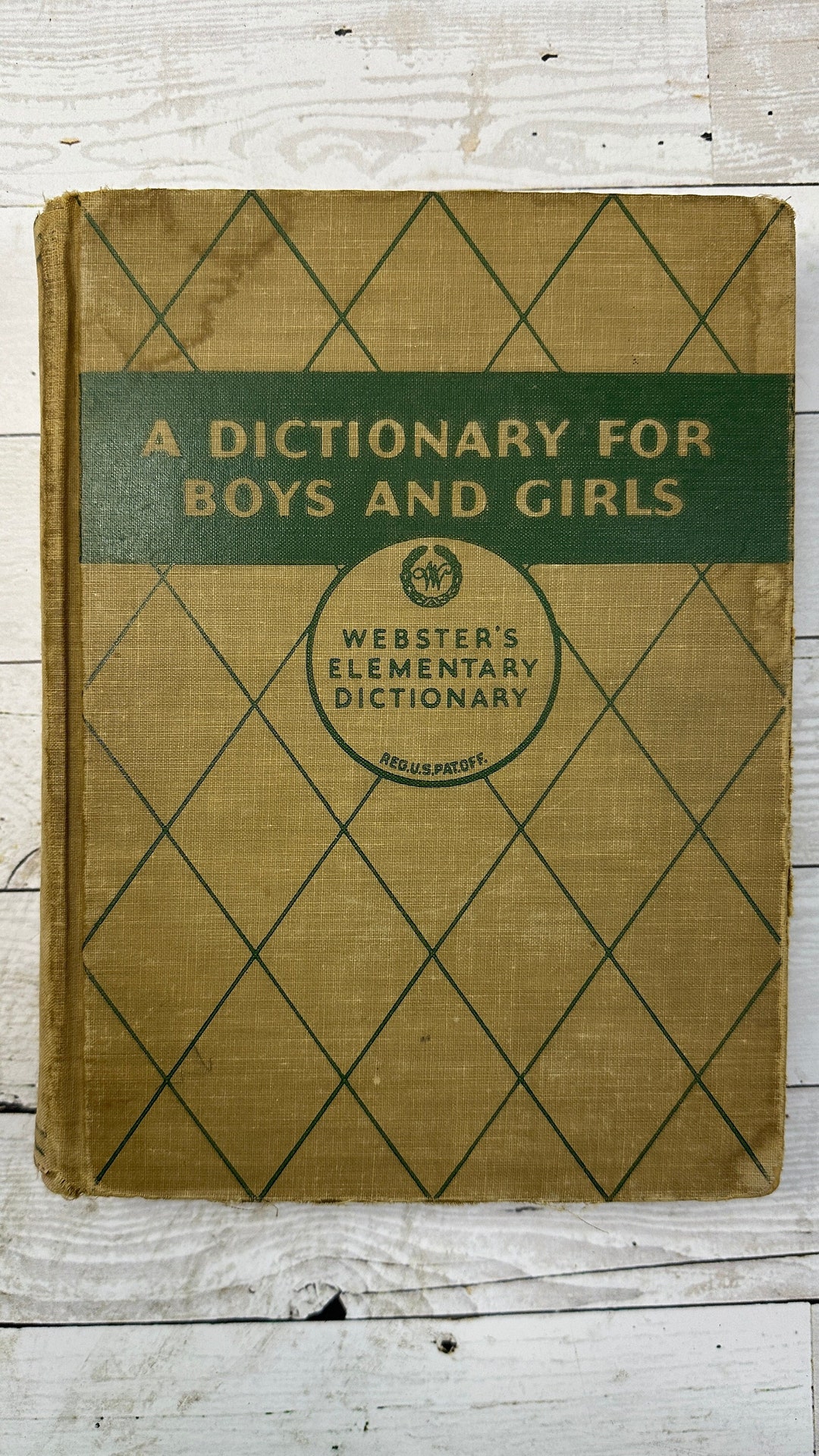 1941 A Dictionary for Boys and Girls Websters Elementary Dictionary ...