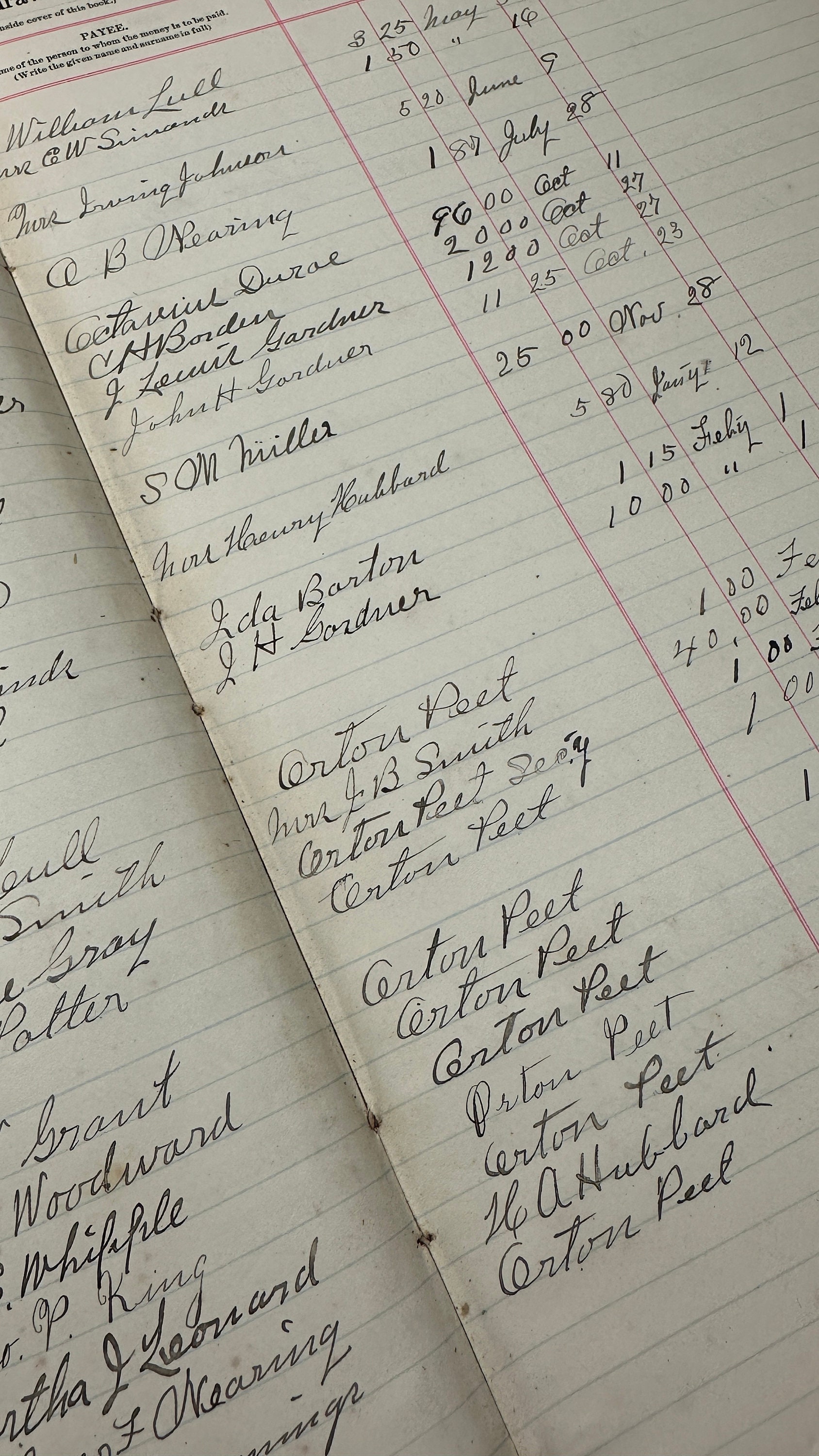 1900s Post Office Ledger Register of Money Order Advices Received ...