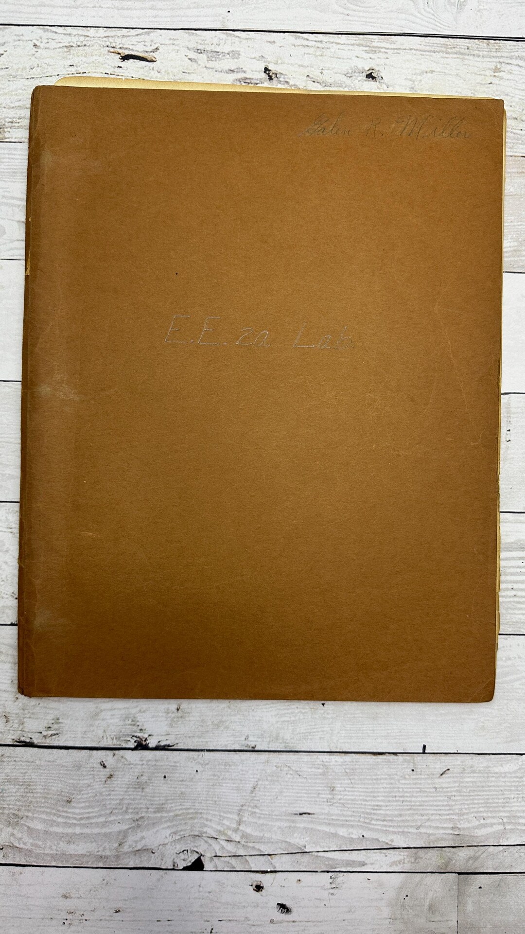 1930s Student Report - University of Michigan - ME, Vintage Paper ...
