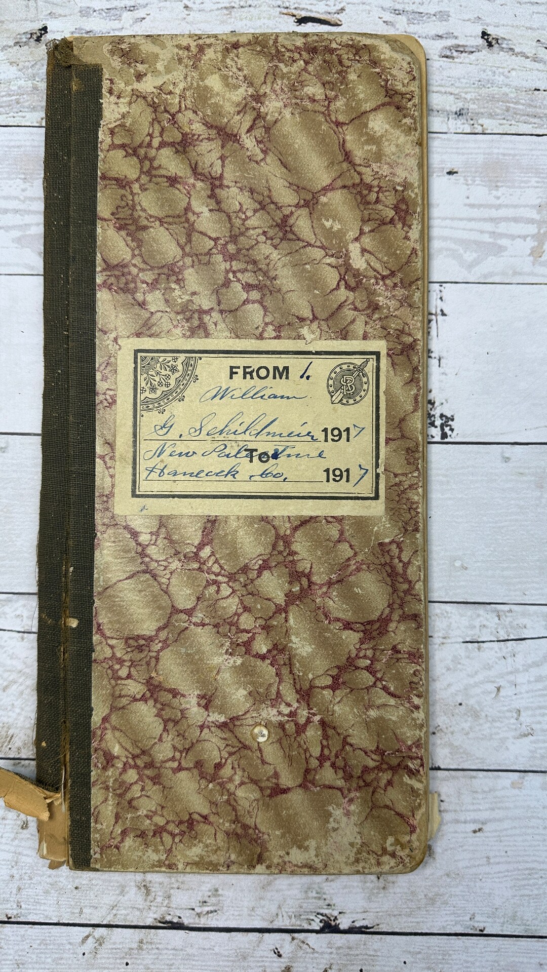 1917-18 Ledger - Unique Size, Beautiful Writing - Antique, Old, Vintage ...