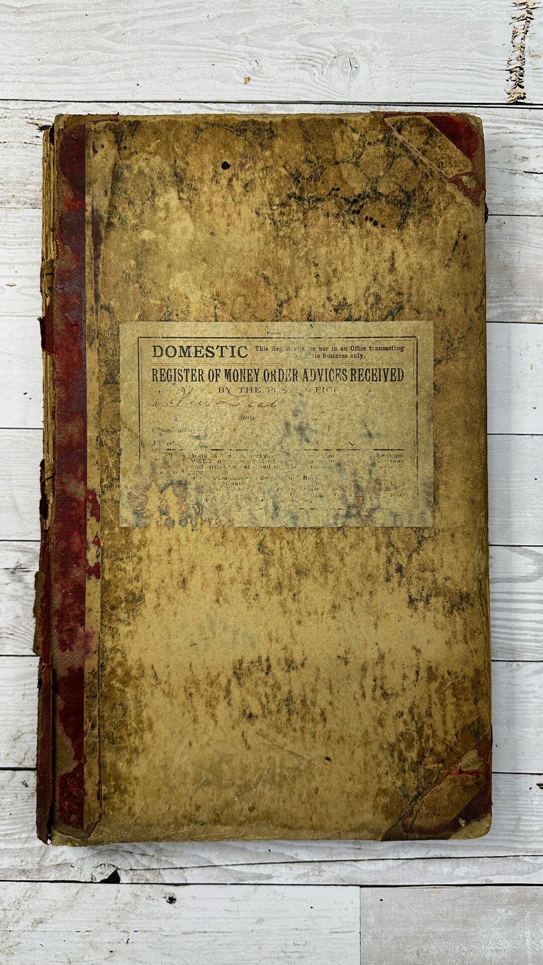 1900s Post Office Ledger - Register of Money Order Advices Received ...