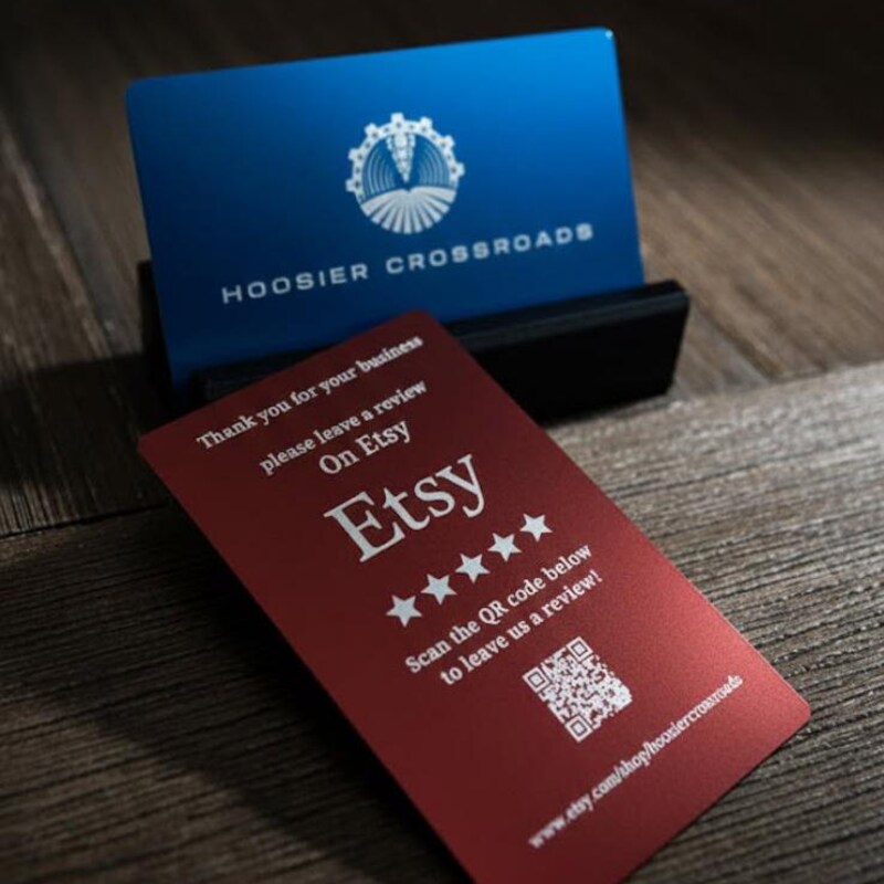 Laser Engraved Metal Business Cards - Etsy