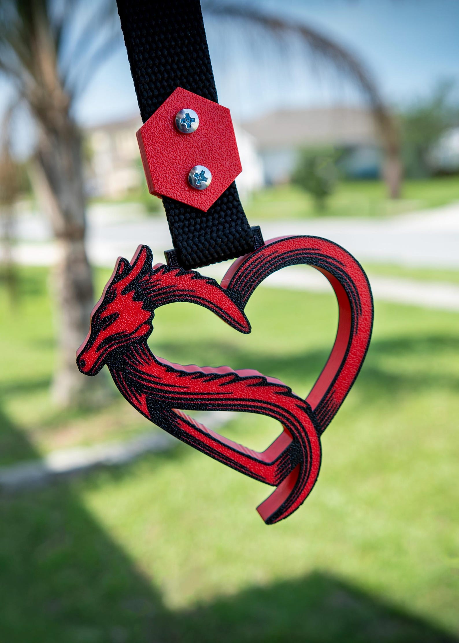 NEW COLORS | Tsurikawa JDM Ring Charm Japanese Dragon Heart Shaped ...