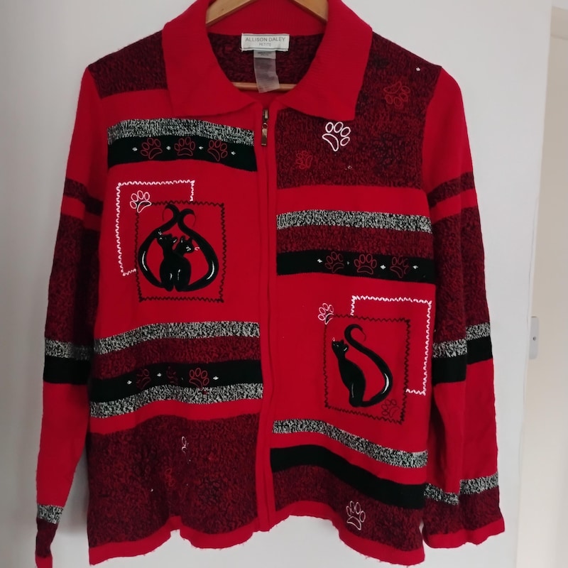 Cat Cardigan - Etsy UK