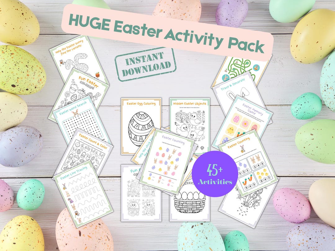 Easter Activity Pack | Printable Easter Pages | Fun Easter Games ...