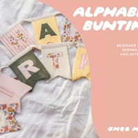 PDF 4" Fabric Letter or Name Banner, Fabric Letter Banner Pattern ...