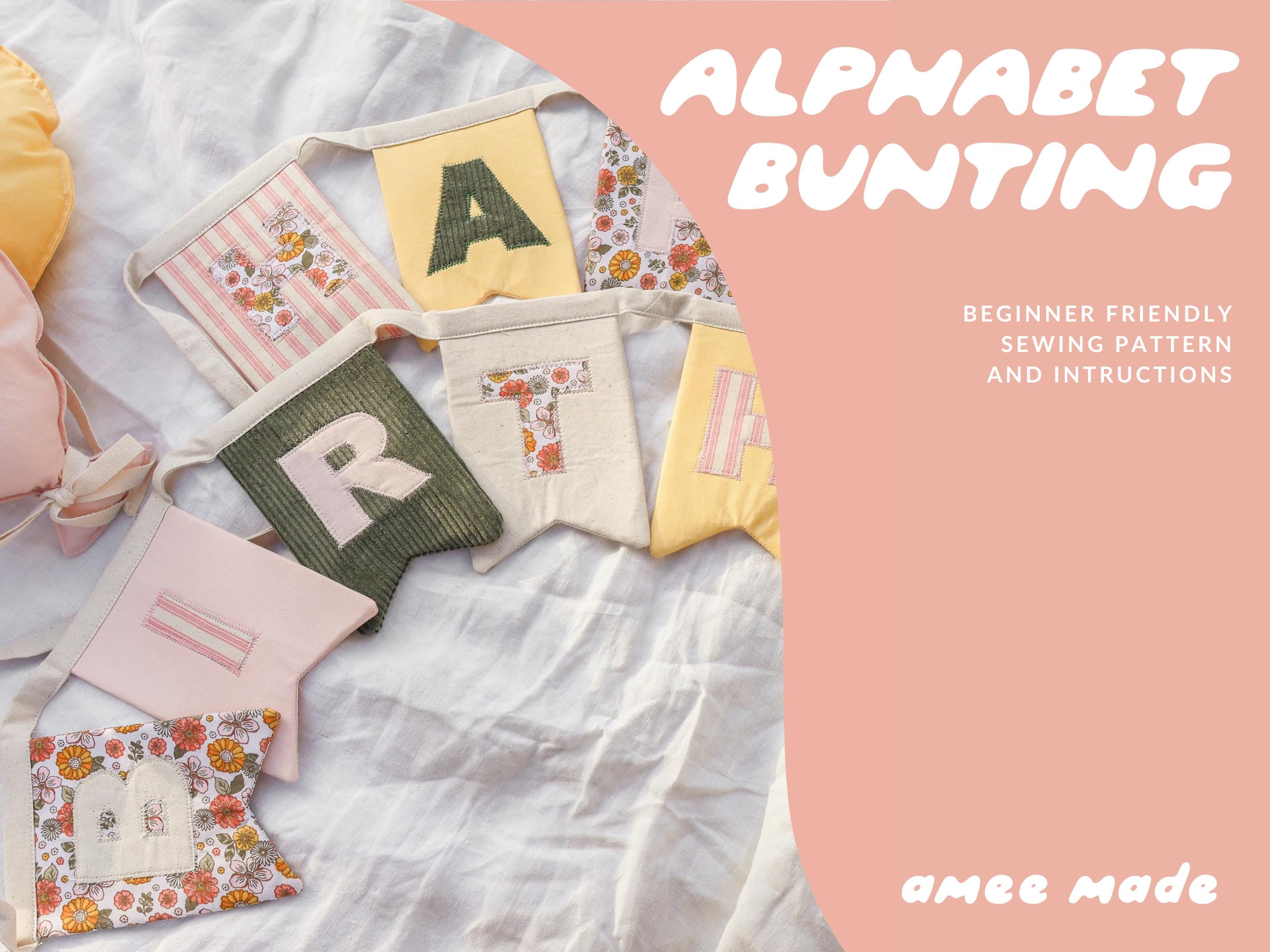 Alphabet Bunting PDF Sewing Pattern - Etsy