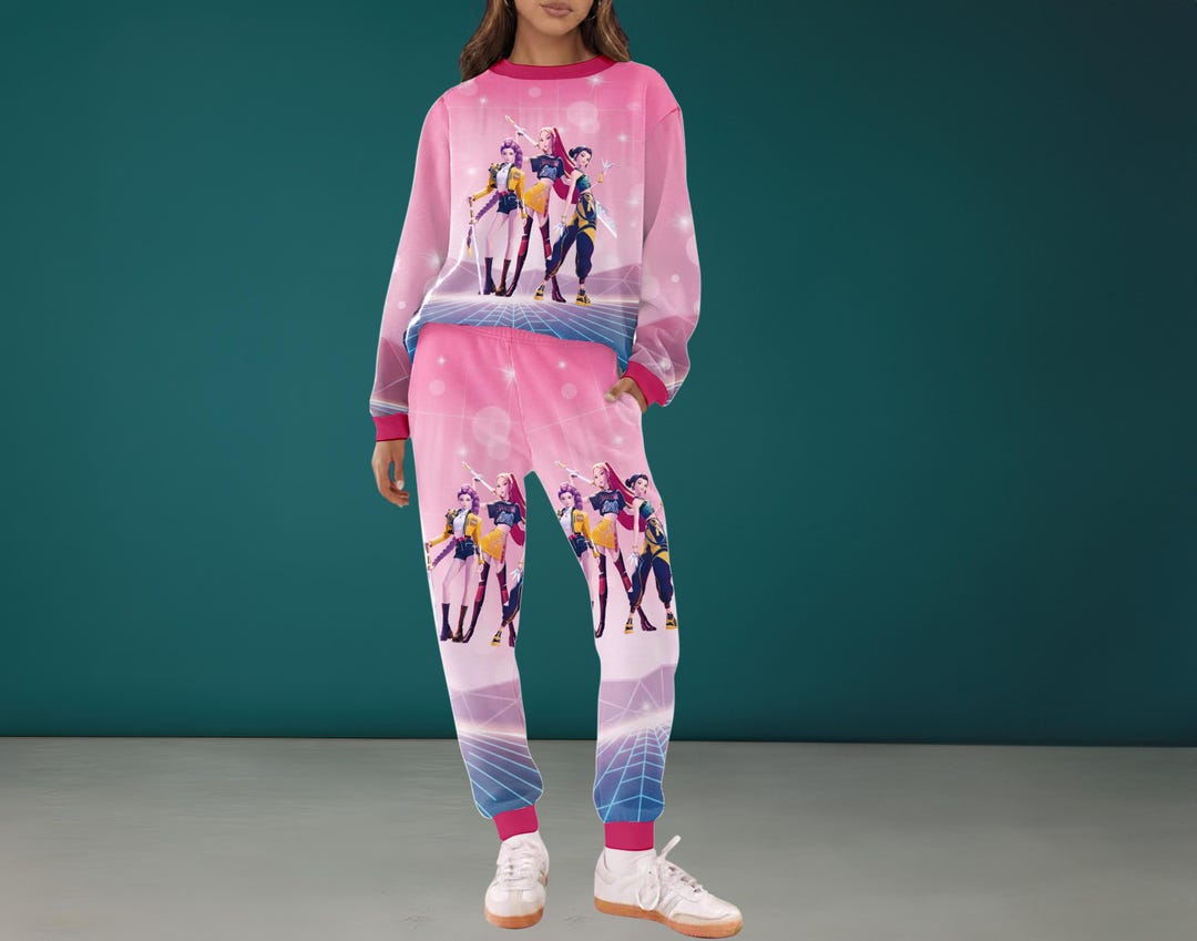 Huntrix Kpop Demon Hunters Pajamas Set for Women and Kids, Anime ...