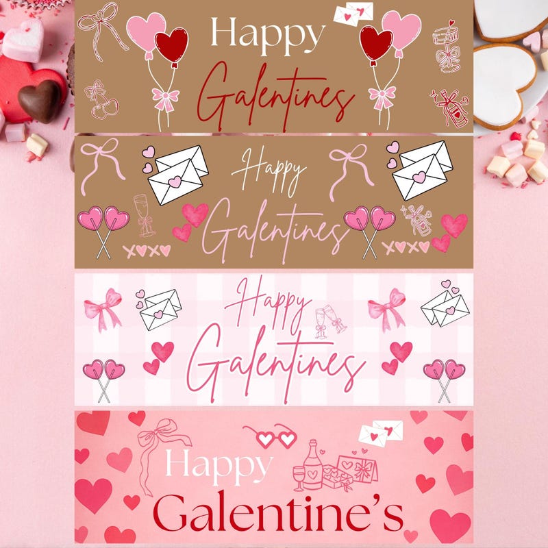Happy Valentine Day Banners - Etsy
