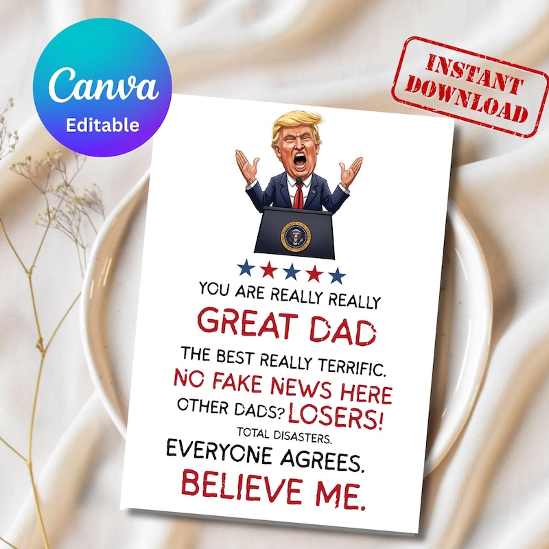 Personalized Donald Trump Birthday Card - Etsy