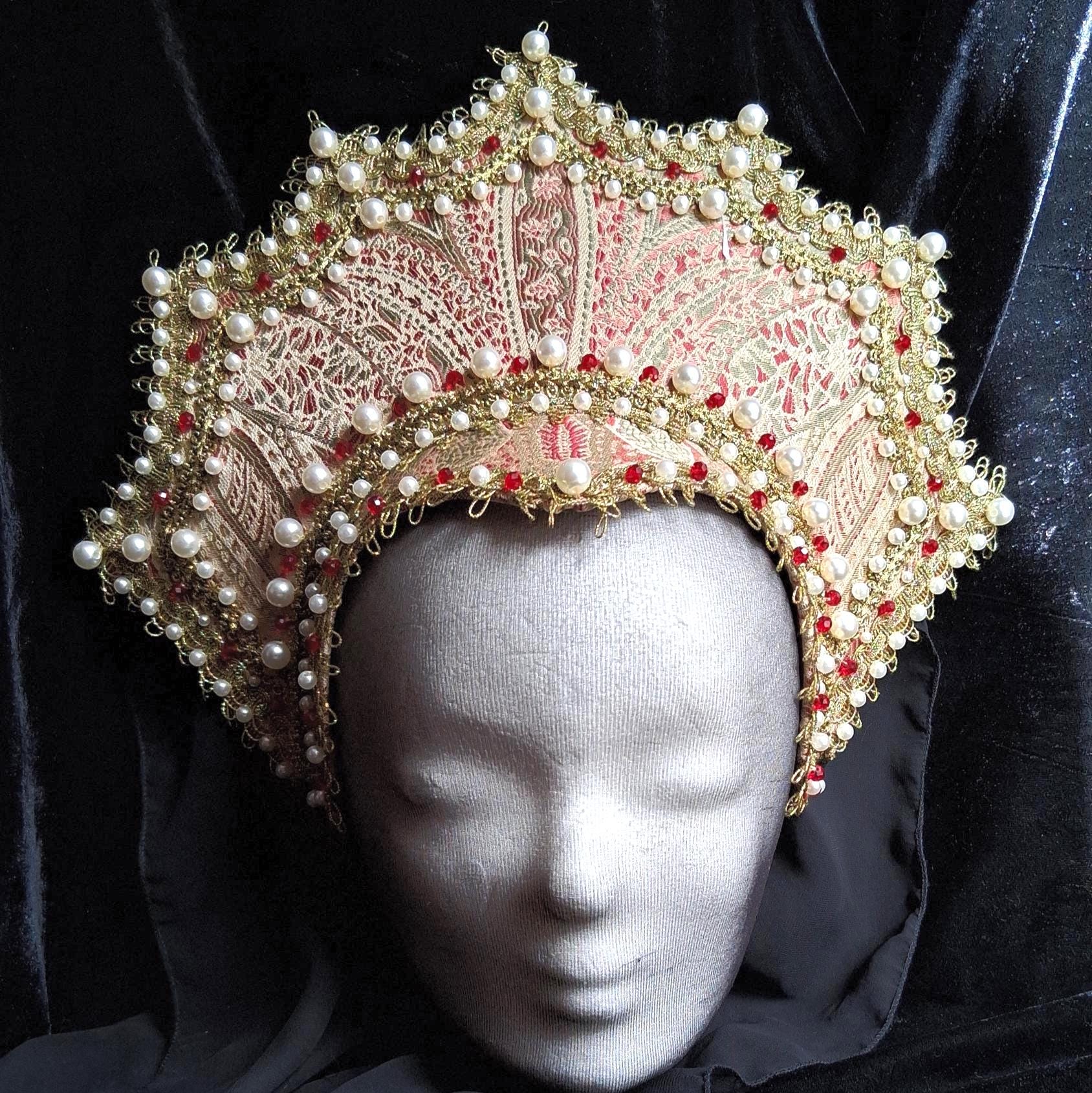 French Hood, Statement Piece, Renaissance Hat, Anne Boleyn, Tudors - Etsy