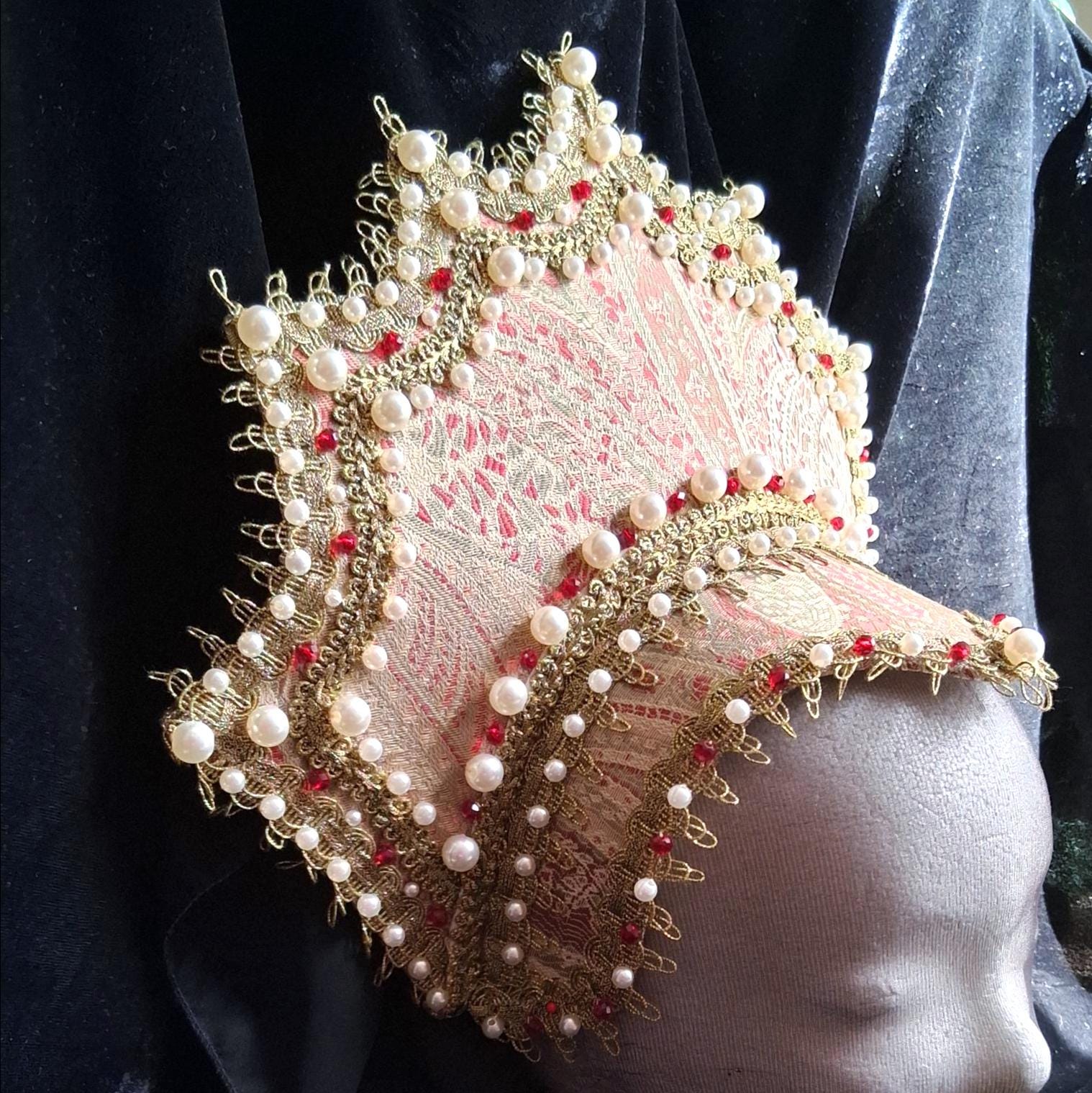 French Hood, Statement Piece, Renaissance Hat, Anne Boleyn, Tudors - Etsy
