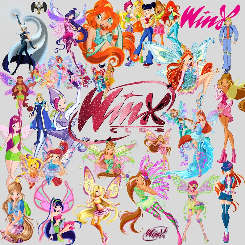 162 Winx Club PNG Bundle, High Quality Musa Aisha Tecna Flora Stella ...