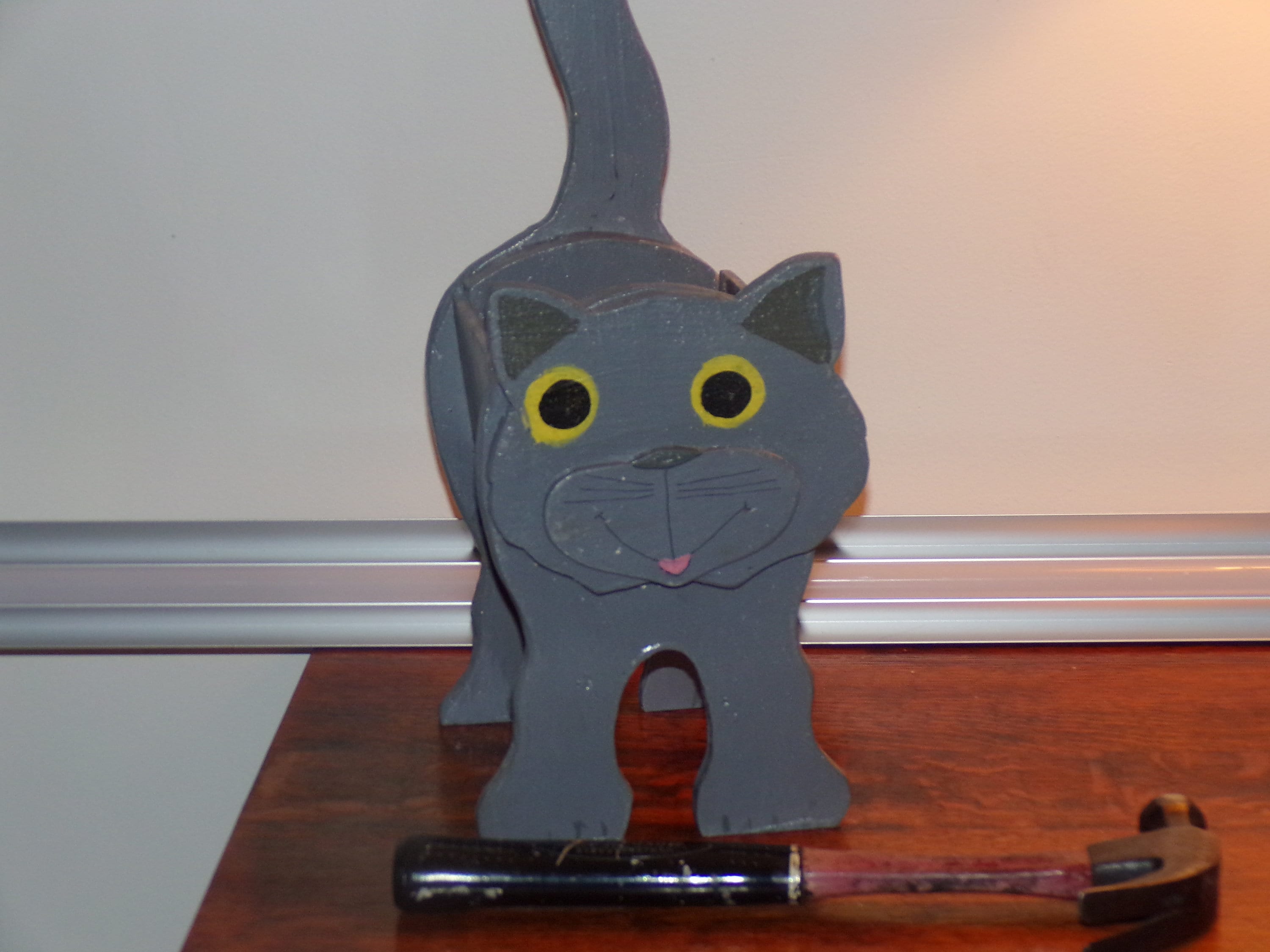 Pete, Grey Cat Planter Box - Etsy