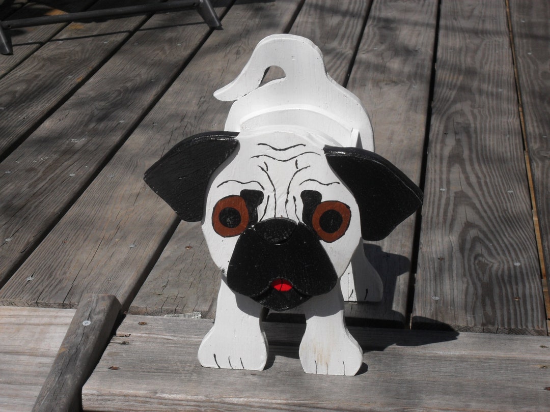 Snuffy, Pug Planter Box - Etsy