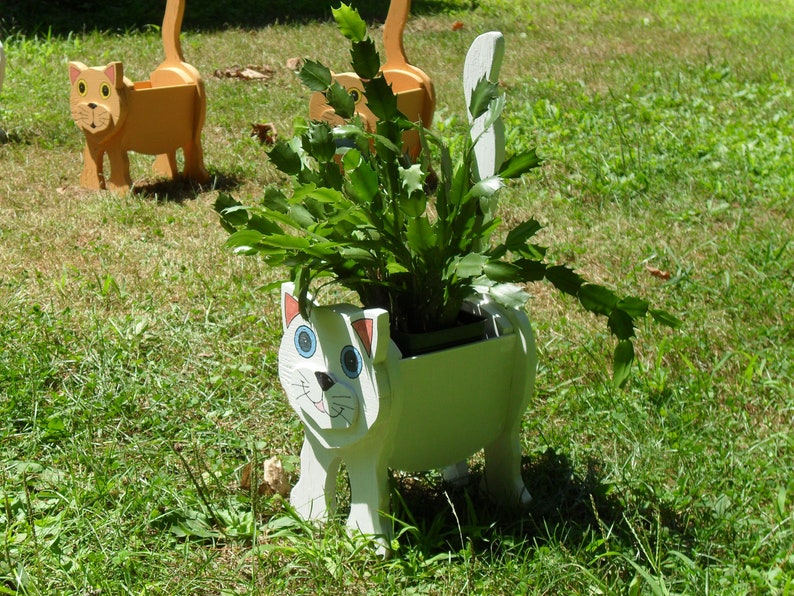 Snowball Cat Planter Box - Etsy