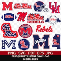 Ole Miss Svg Bundle, Ole Miss Png Clipart, Cut Files for Cricut, Cricut ...