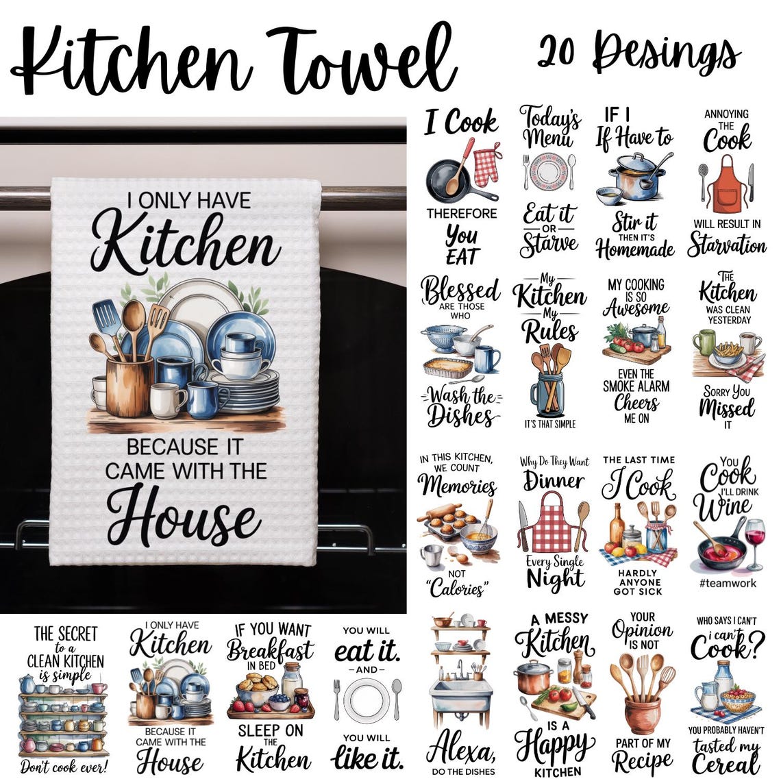 Funny Kitchen Quotes PNG Bundle | Sublimation Designs (digital Download ...