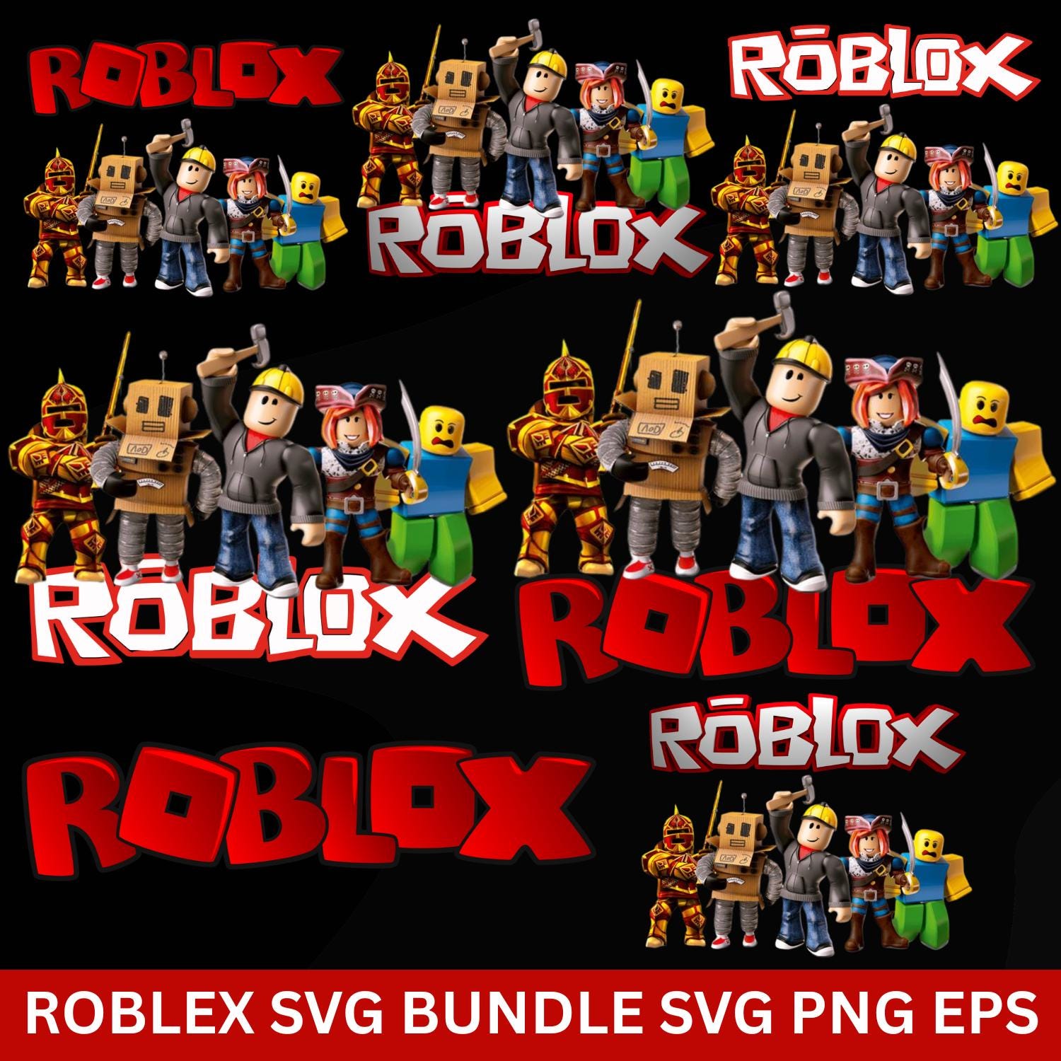 Roblox SVG Bundle: Gaming Graphics for Cricut, Birthday Designs ...