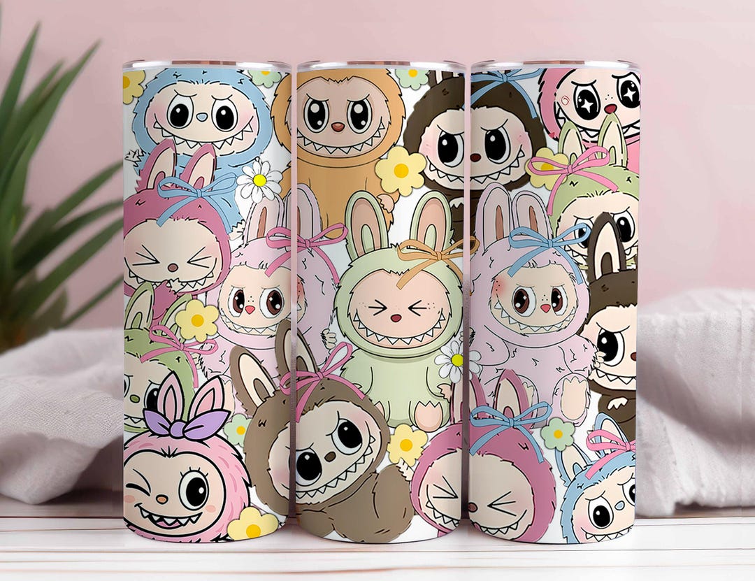 Funny Cartoon Character Wrap Png, Doll Cartoon 20oz Skinny Tumbler Wrap ...