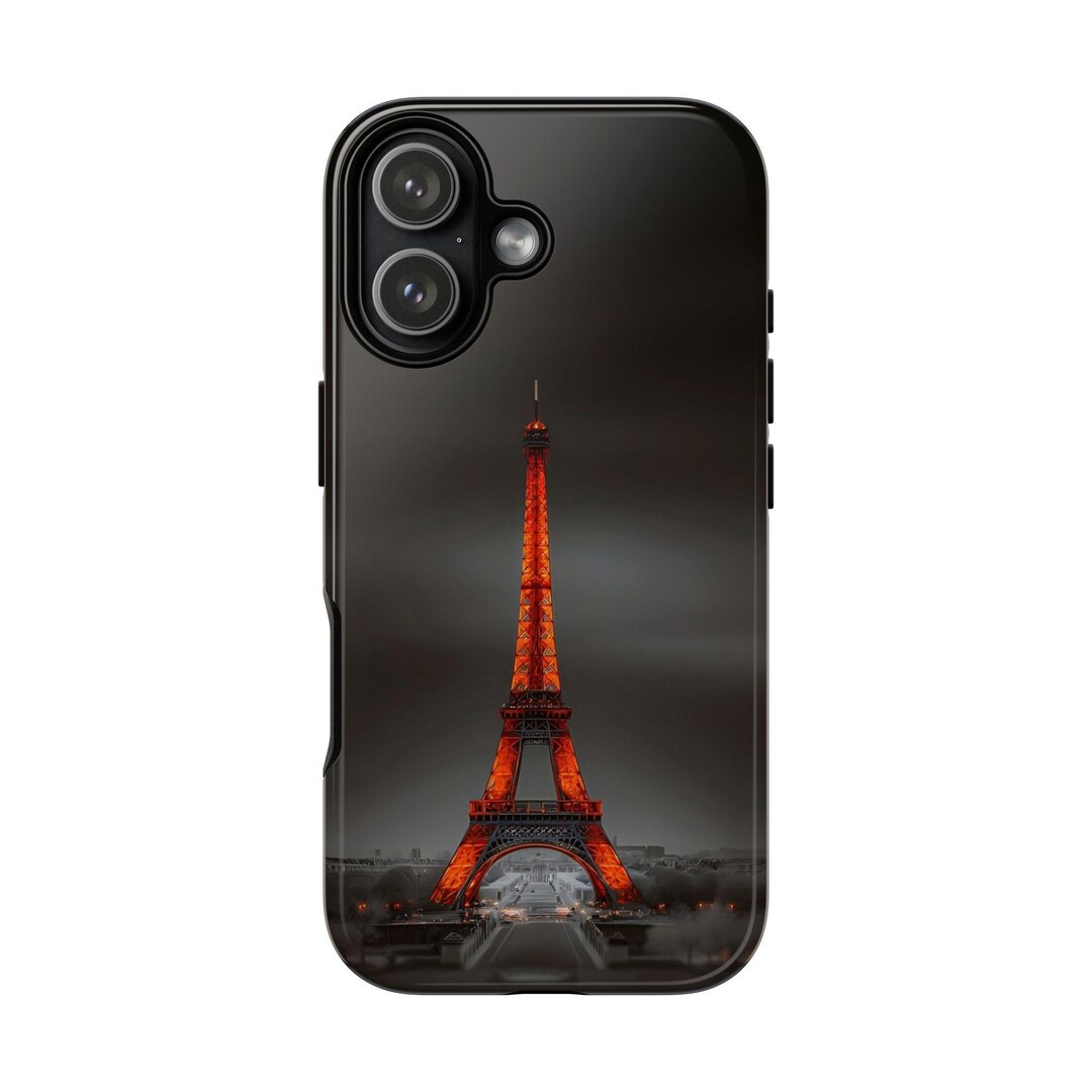 Eiffel Tower in Fiery Night Glow, Paris Landmark Phone Case for Iphone ...