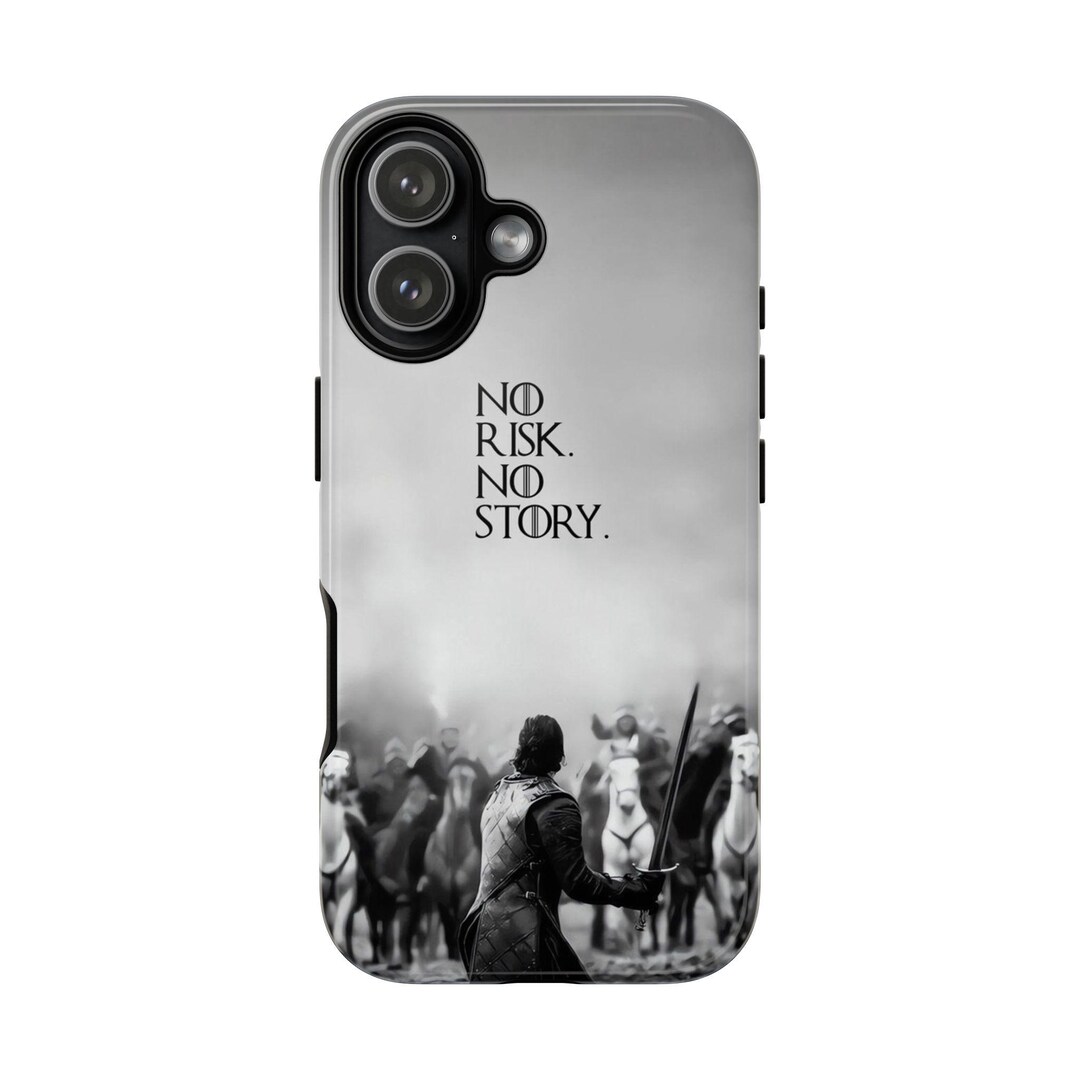 Epic Warrior With Sword Facing Battle Under Quote No Risk No Story ...