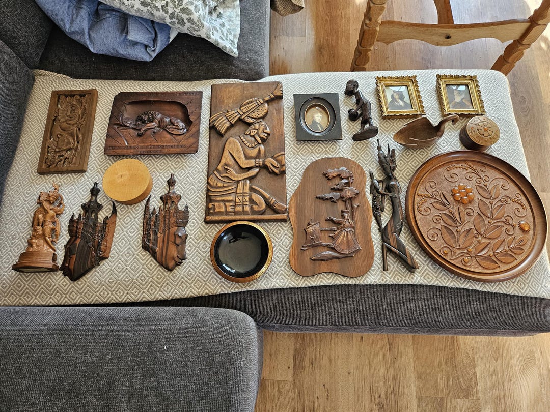 Antique Wooden Art Items Job Lot - Etsy